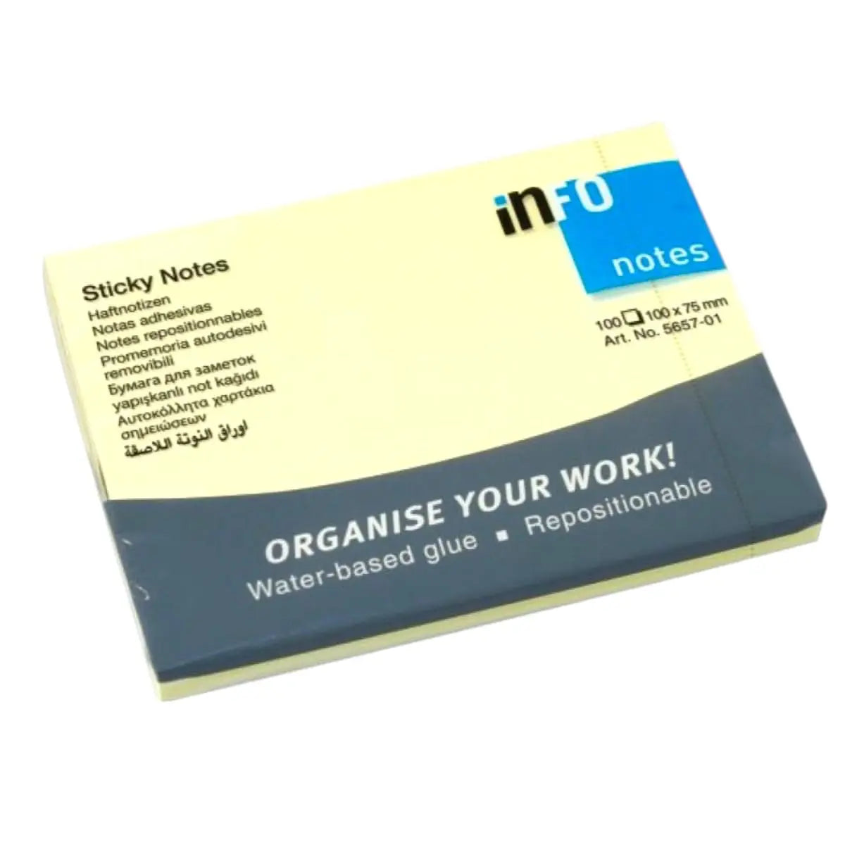 Notas Adhesivas Info by Global Notes 100x75mm -Calidad Alemana 100 Hjs ...